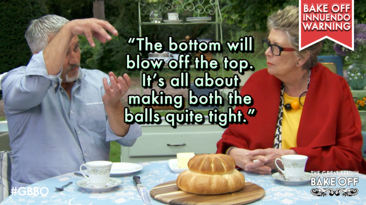 Innuendo-meters at the ready - The Great British Bake Off