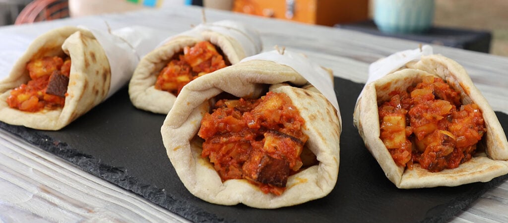 Ravneet Gill's Naan Wraps - The Great British Bake Off | The Great ...