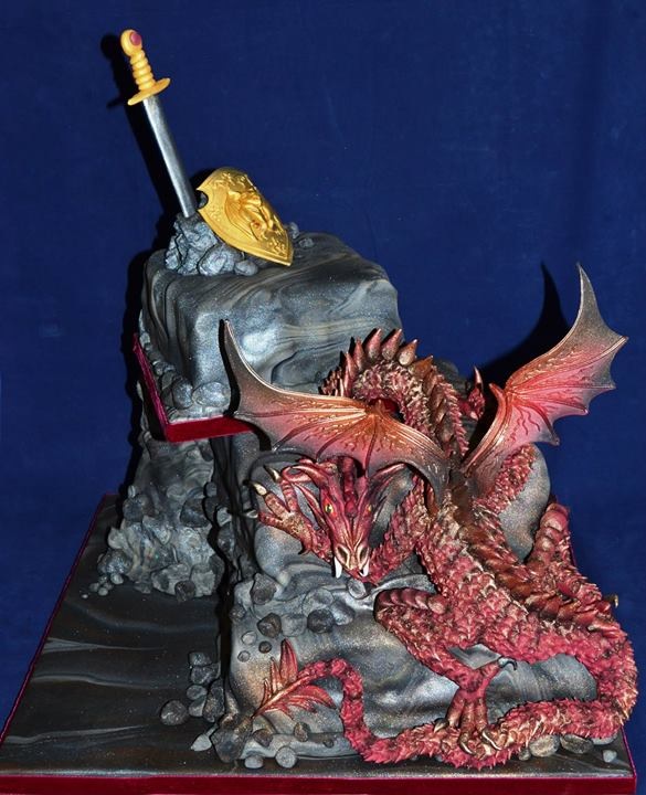 Medieval theme Wedding Cake - The Great British Bake Off