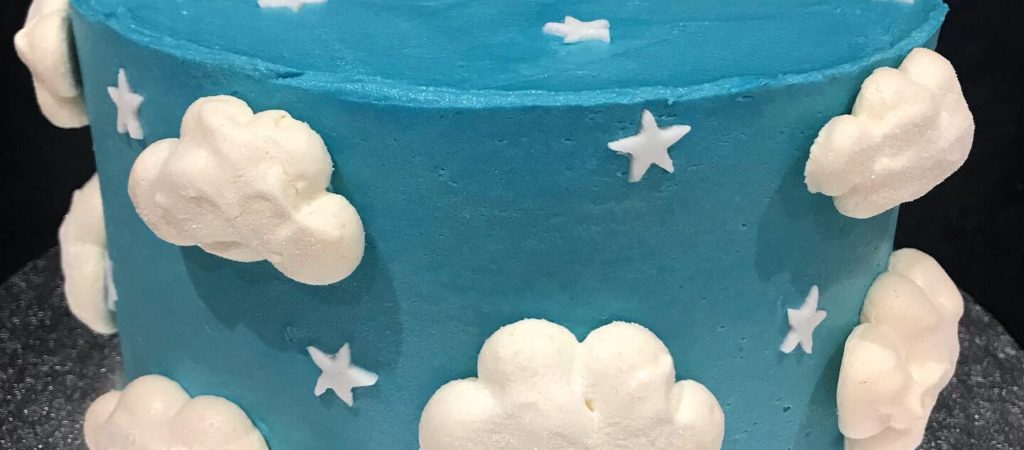 Baby shower cloud cake - The Great British Bake Off | The Great British ...