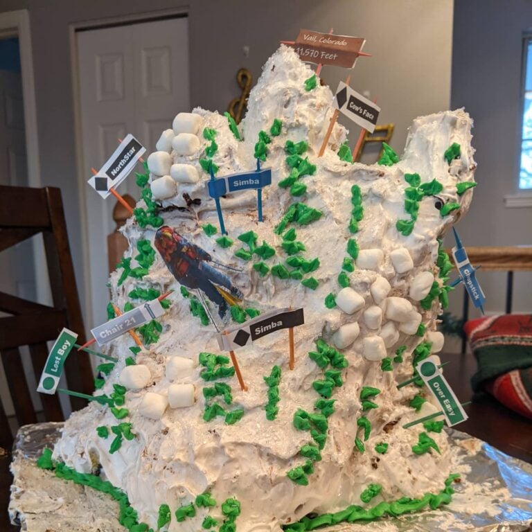 Ski mountain cake - The Great British Bake Off