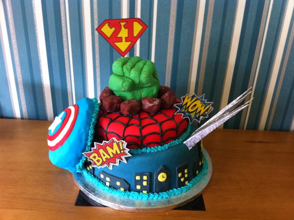 Superhero Birthday Cake - The Great British Bake Off