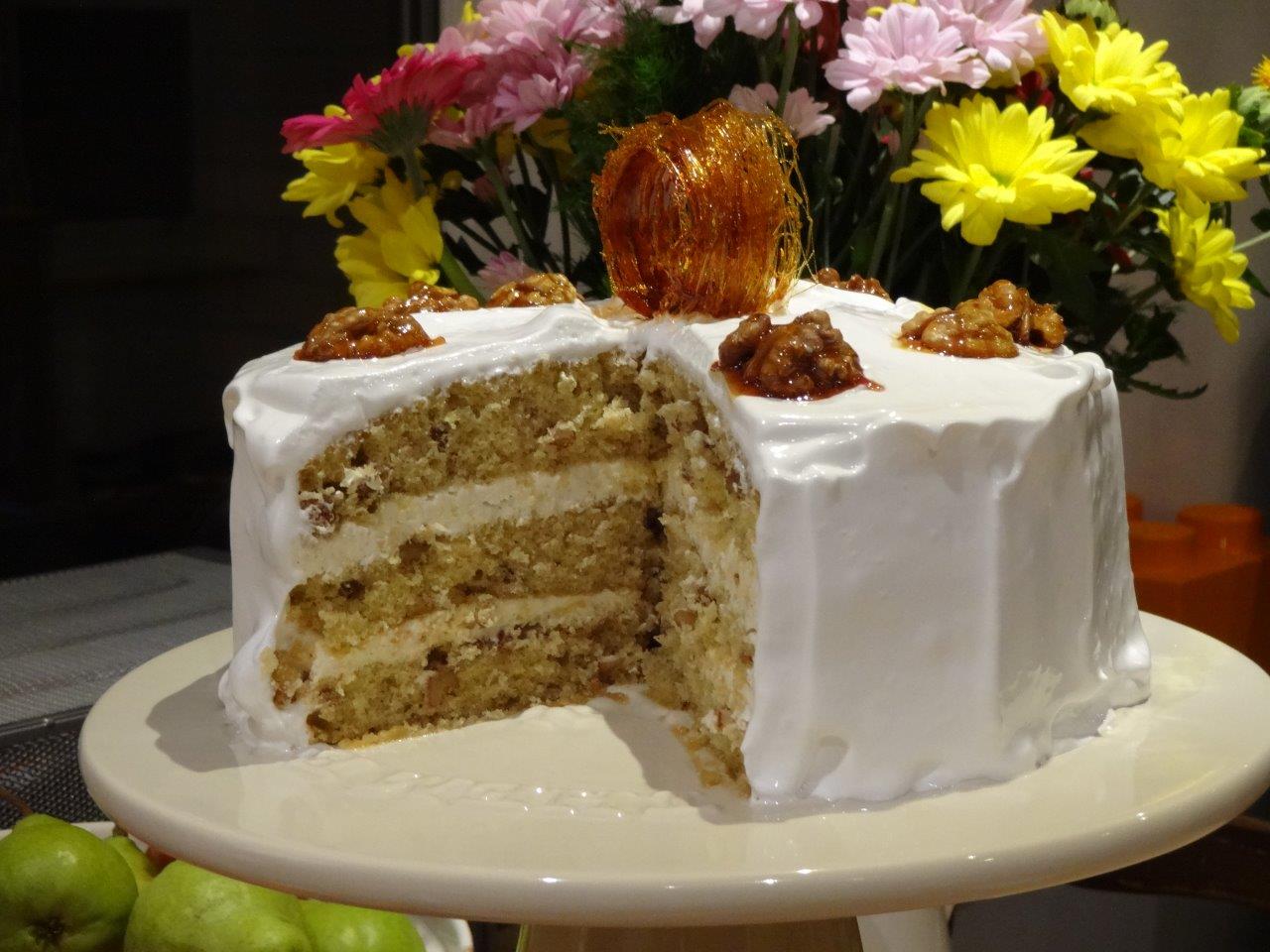 Frosted Walnut Layer Cake - The Great British Bake Off