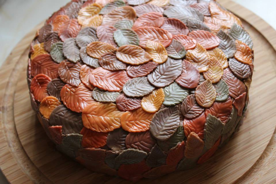 Autumn Leaf Cake - The Great British Bake Off