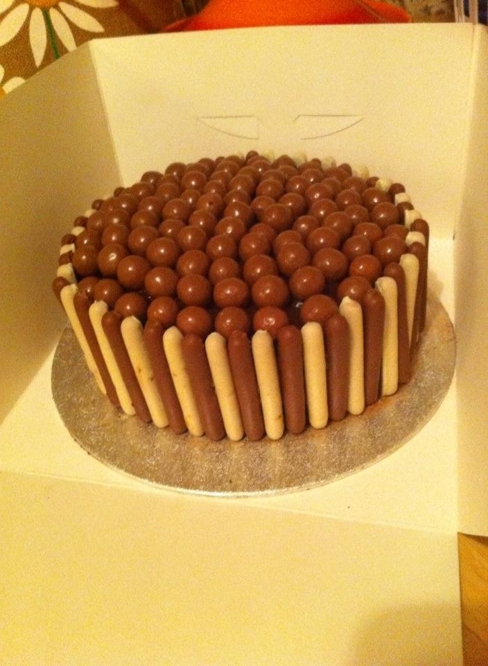 Chocolate "teaser" birthday cake - The Great British Bake Off
