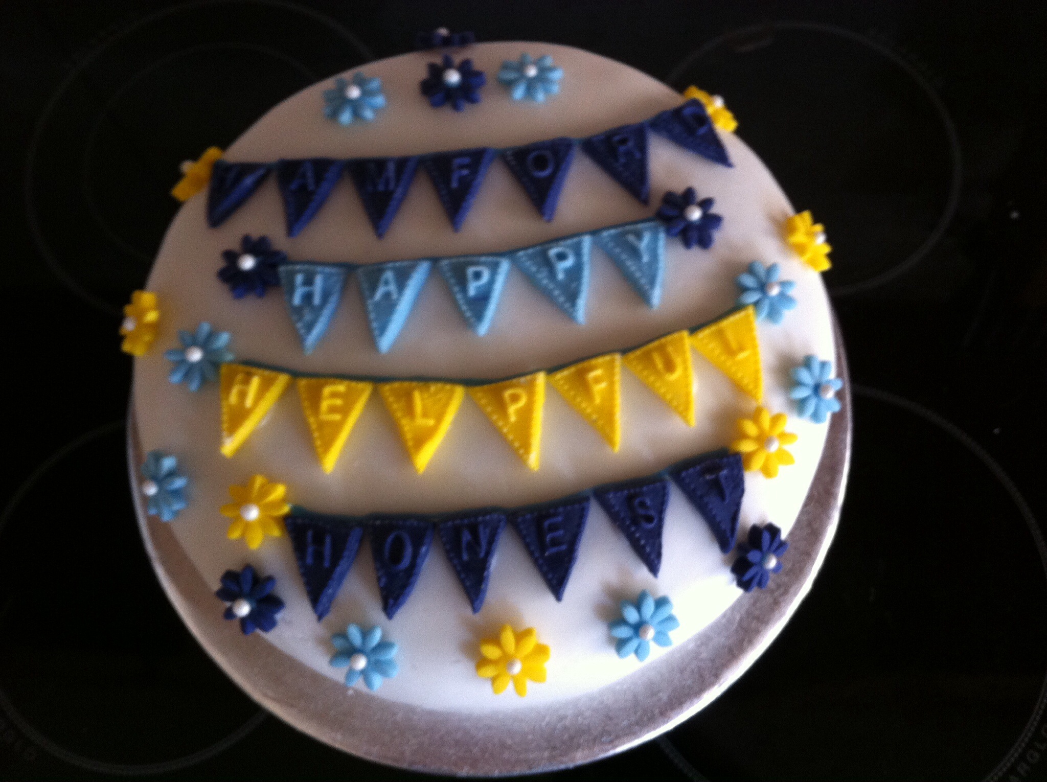 made this cake for a fete comp - The Great British Bake Off