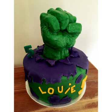 Incredible Hulk Fist Smash Cake - The Great British Bake Off