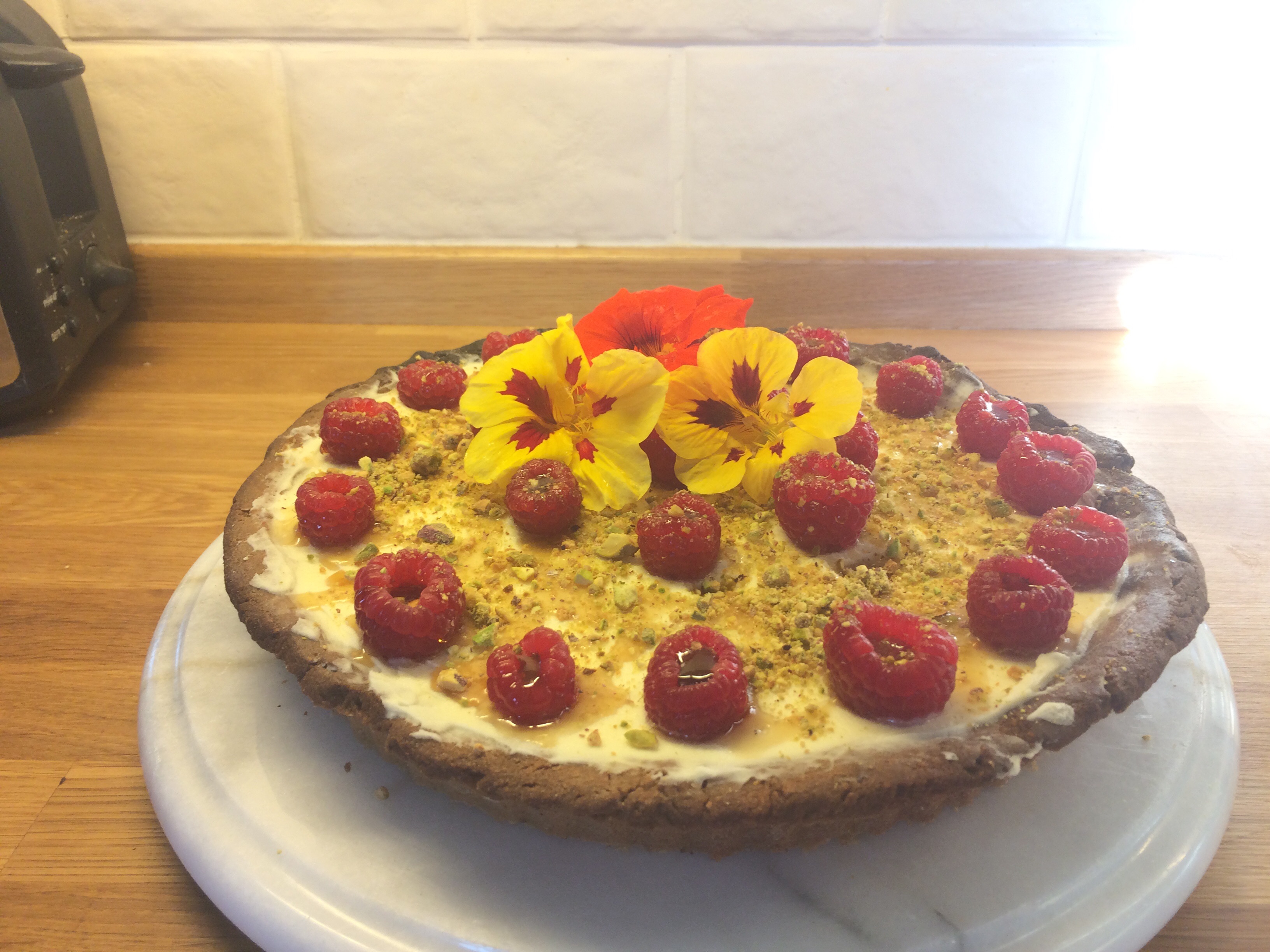 white chocolate raspberry tart - The Great British Bake Off