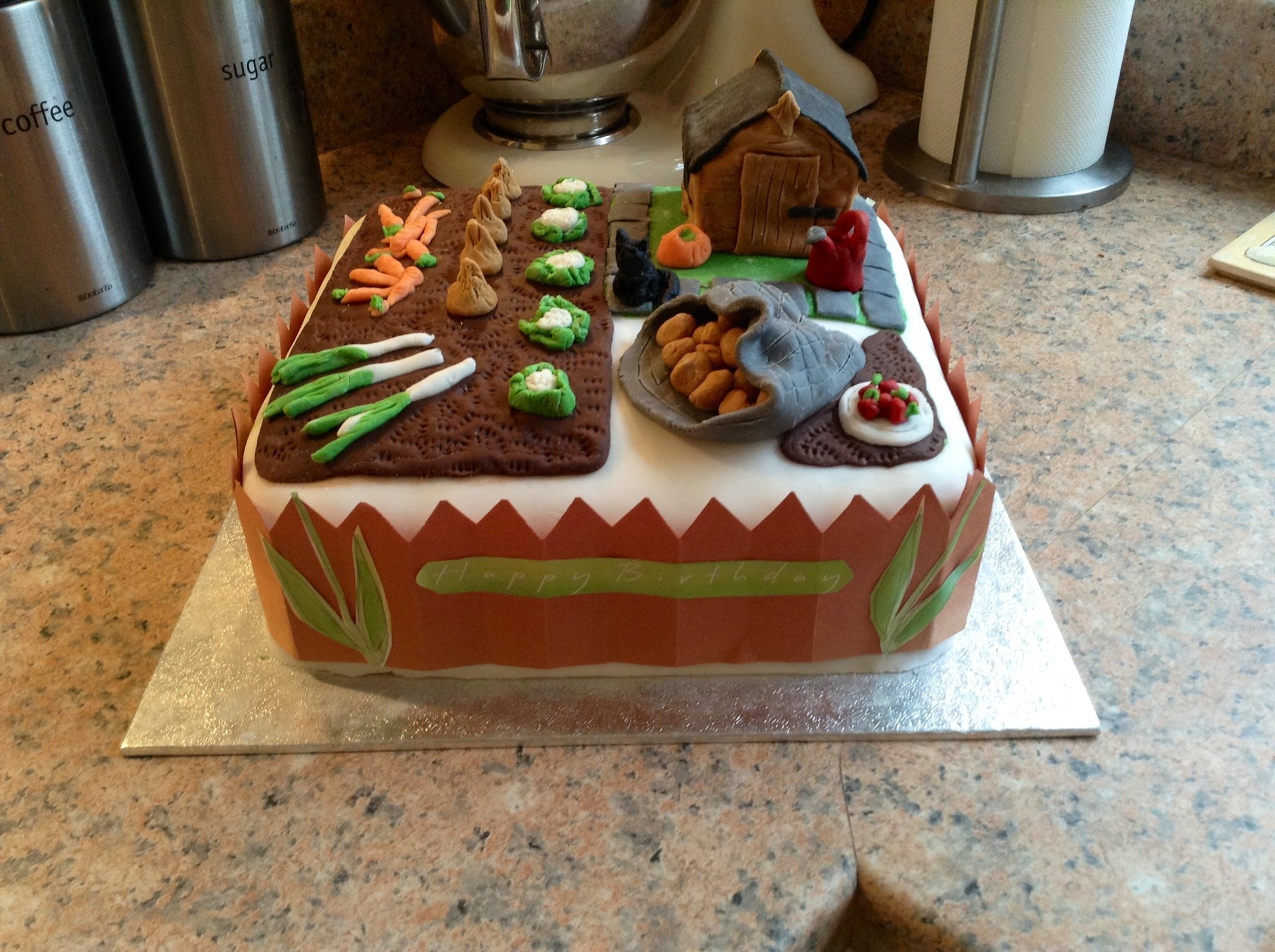 Allotment cake - The Great British Bake Off