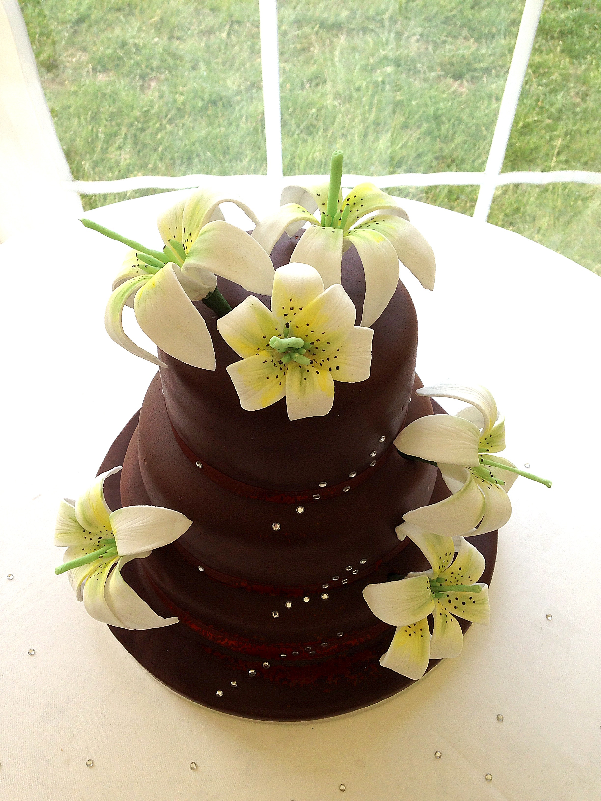 Triple chocolate lily cake - The Great British Bake Off