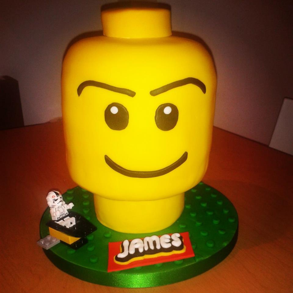 Lego Head Rainbow Cake - The Great British Bake Off